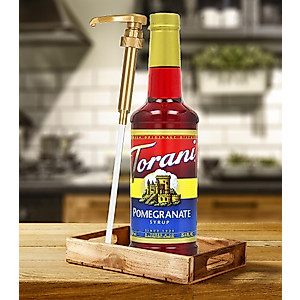 Torani Pomegranate Syrup with Little Squirt Syrup Pump, 750ml 25.4 Ounces