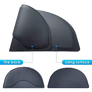 Salon mats for Hair Stylist 3′x5′ Barber Shop Salon Floor Chair Mat -Black Semi Circle Hair Stylist Station Mats -1/2" Thick Office Comfort Floor Mat