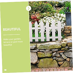 IFANLANDOR 5 Sets The Fence Fencing for Yard Privacy Screen Outdoor Garden Fencing Landscape Fence Landscape Border Picket Fence Garden Patio Fence Panel Christmas Small Fence White Plastic