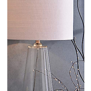 Kenroy Home 32062CL Boda Table Lamp with Clear Glass Finish, Rustic Style, 29.5" Height, 15" Width, 15" Depth