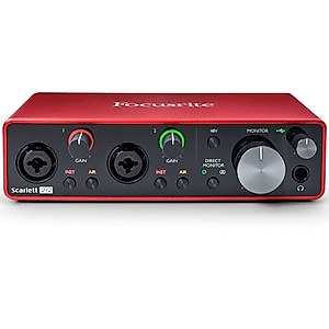 Focusrite Scarlett 2i2 3rd Gen USB Audio Interface Bundle with Polsen Studio Monitor Headphones, Pop Filter, and XLR-XLR Cable