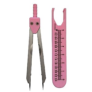 A2ZSCILAB Deluxe EKG ECG Nurse or Doctor Caliper for Measuring Electrocardiographs (Pink)