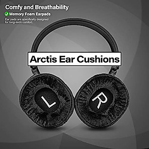 Arctis Ear Cushions - Velour Earpads Compatible with Arctis 7/5/3/1, Arctis Pro, Arctis 9X, Arctis 7X, Arctis 7P, G PRO X, RIG 800 Series, BlackShark V2 X, ATH M50X, M40X, MDR-7506 Headphones