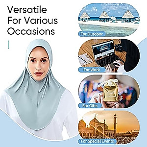 Jyana Modeqah Instant Hijab for Women - UPF50+ Sun Protection Rhinestone Hijab Scarf for Women,Stretch Lightweight Breathable