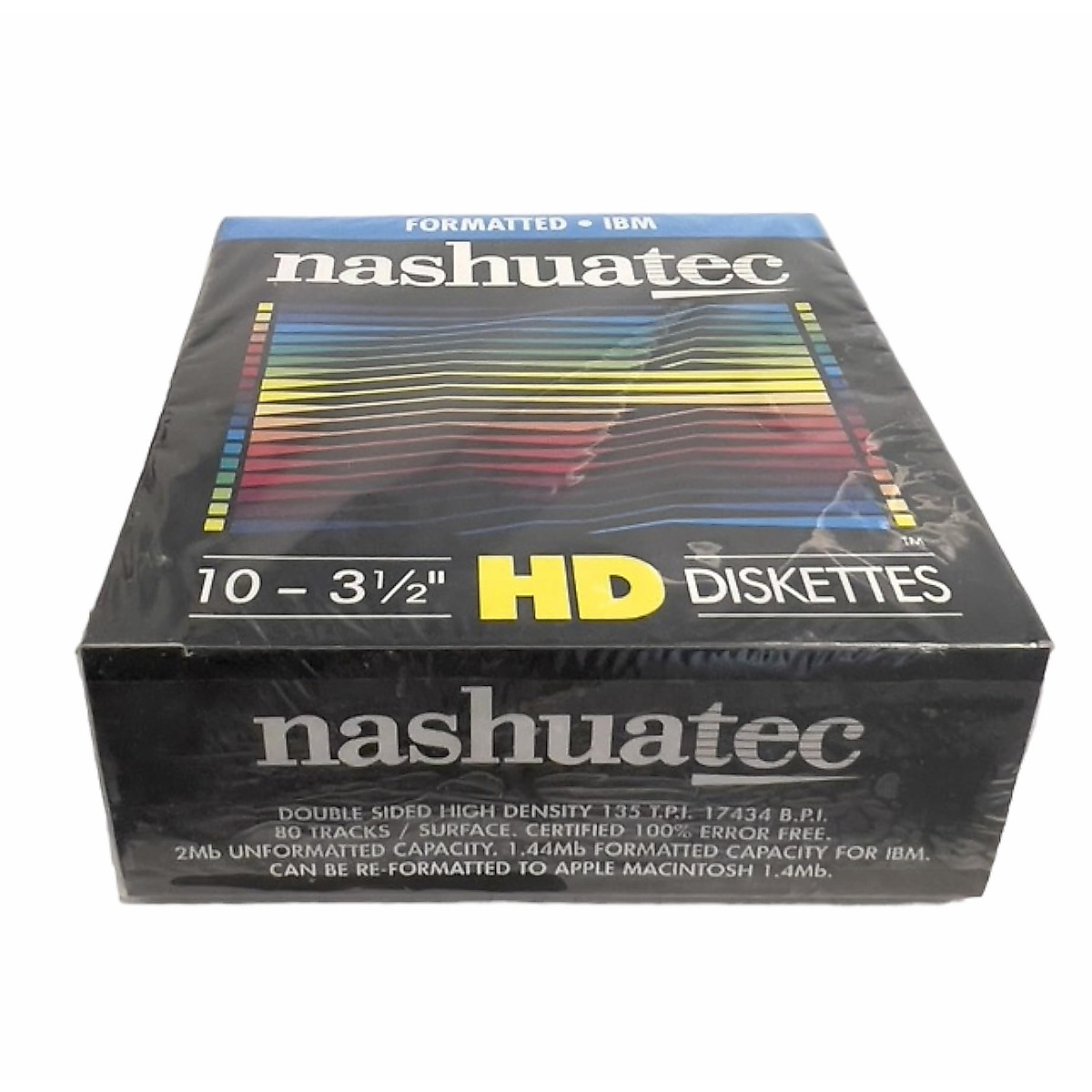 Nashuatec High Density HD 2-Sided 3.5" Diskette Formatted 10 Diskettes Per Pack For Storage Data