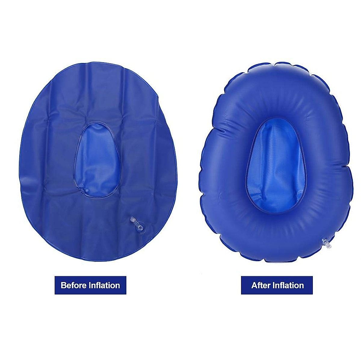 Sonew Professional Air Inflatable Potty Blue Seat Cushion Portative Chair Cushion Foldable Back Cushion