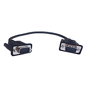 CERRXIAN 1ft VGA SVGA 15 Pin HD15 Male to Male Adapter Video Monitor Cable for PC Laptop TV Porjector(mm)