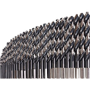 KnKut 29 Piece Drill Buddy Jobber Length Drill Bit Set with 3/8" Reduced Shank