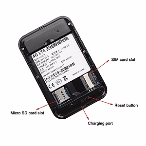 4G LTE Mobile Hotspot Device, Box-high Speed-2100Mah-can Connect up to 10 Users-USB Charging Portable 4G Router,Suitable for Mobile Phones,Laptops,etc.(T1)