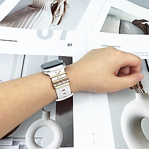 Kakurookie Decorative Rings Loops Compatible with Apple Watch Silicone Bands Charms 49mm 45mm 44mm 42mm 41mm 40mm 38mm iWatch Series 10 9 8 7 6 5 4 3 2 1 SE 2 Ultra 2 Charms Accessories (No Band)