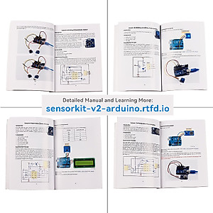 SunFounder Ultimate 2560 Sensor Kit V2.0 Compatible with Arduino R3 Mega2560 Mega328 Nano - Including 98 Page Instructions Book