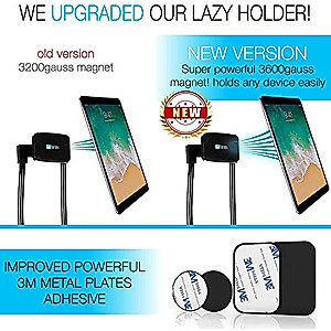 GOWITH Magnetic Tablet & Cell Phone Holder, Mobile Phone Stand, Lazy Bracket for Table, Bed, Car & Bike, Adjustable Rotating Gooseneck Mount with Flexible, Collapsible and Portable Design
