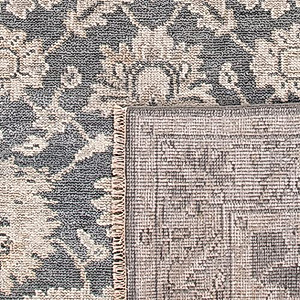 SAFAVIEH Samarkand Collection 6' x 9' Light Grey/Beige SRK106F Hand-Knotted Traditional Wool Area Rug