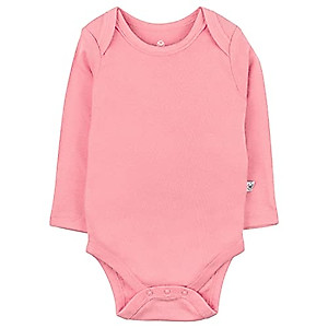 HonestBaby 10-Pack Long Sleeve Bodysuits One-piece 100% Organic Cotton for Infant Baby Boys, Girls, Unisex , Rainbow Gems Pinks, 6-9 Months