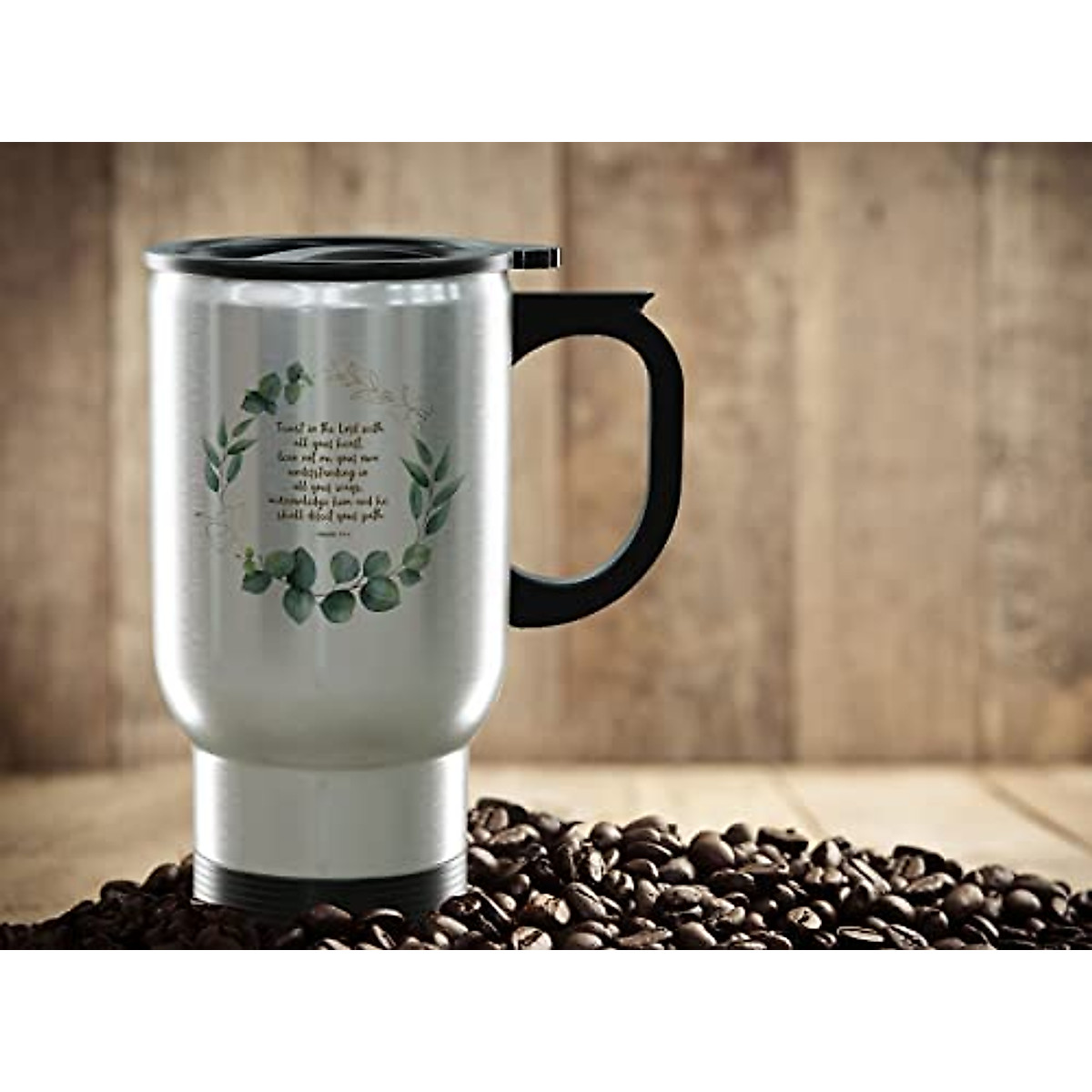 TJ Originals Proverbs 3:5 Trust in the Lord with All Your Heart Gifts for Her - Bible Verse Graduation Drinkware- 14oz Travel Mug Steel - Best Christian Office BFF Gifts for Women Friends
