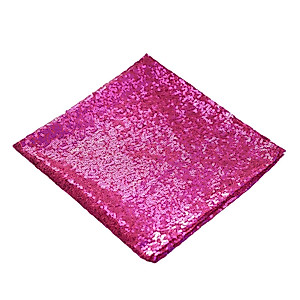 BalsaCircle 20 pcs 20-Inch Fuchsia Sequins Napkins - for Wedding Party Restaurant Holiday Dinner