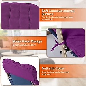 KOCASO Lounge Chair Cushions 67x22x4in Thickened Padding Chaise Lounger Cushion Recliner Rocking Chair Sofa Mat Pad Chair Cushion for Indoor Outdoor Furniture, Zero Gravity Chair Cushion/Purple