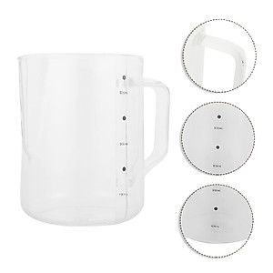 HOLIDYOYO 1pc Pull Cup Graduated Beaker Cup Vitroleros Para Mini Espresso Coffee Maker Water Cup Clear Coffee Cups with Lids Coffee Espresso Machine Tea Warmers for Teapot Glass