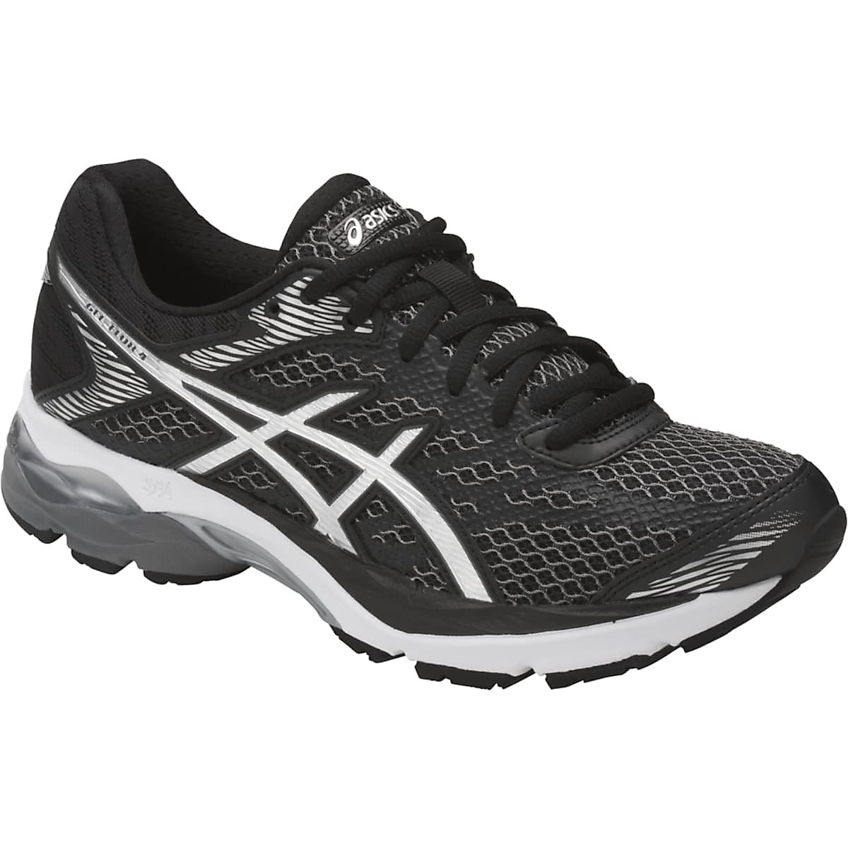 ASICS Women's Womens Gel-Flux 4 Athletic Shoe, Black/Silver/Carbon, 5.5 Medium US