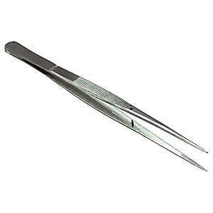 HTS 171S6 6.25" Straight Stainless Steel College Tweezers