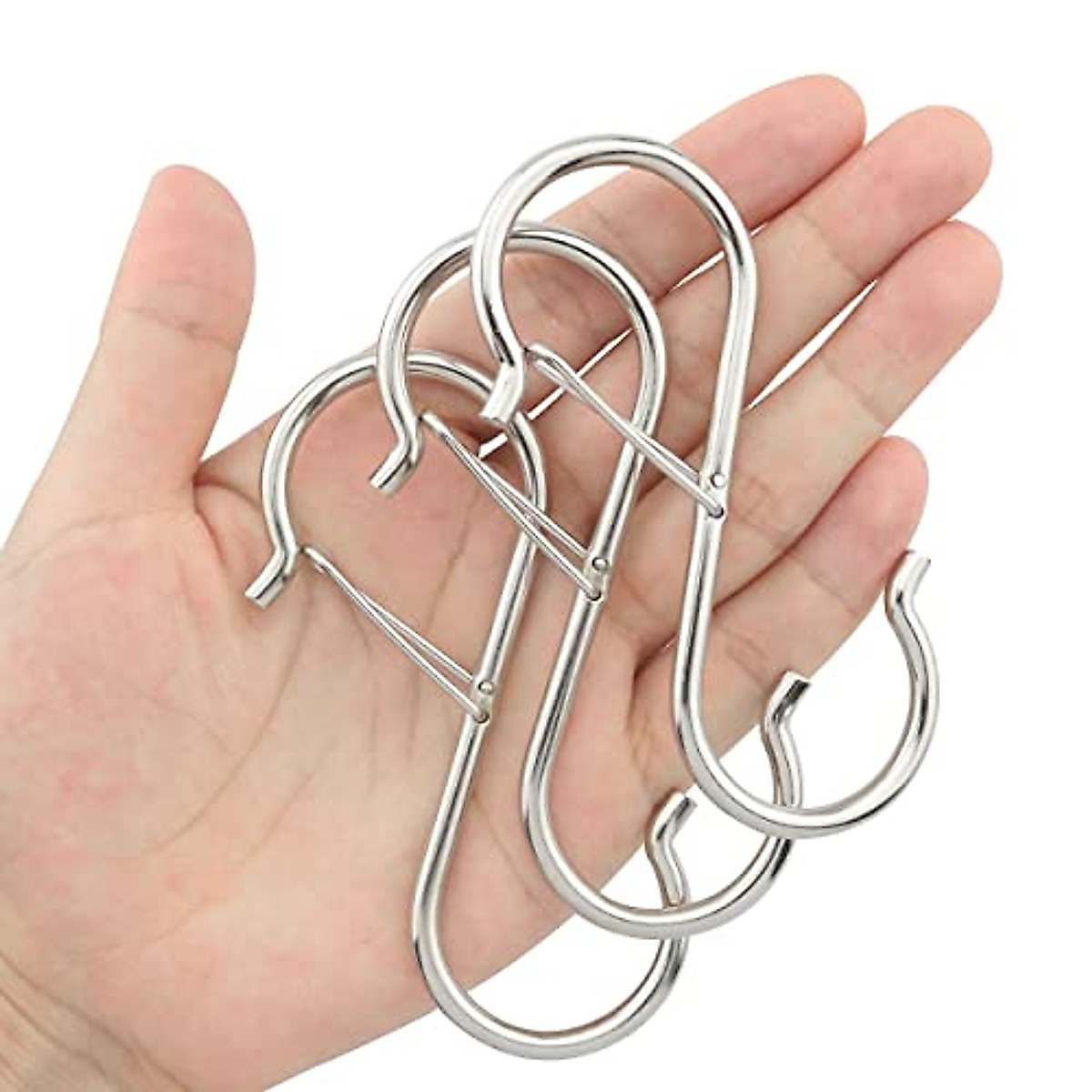 Anti-Falling S Hook ITROLLE 10PCS 3.5 Inch Heavy Duty Metal Safety Buckle Design S Shaped Hooks for Hanging Plants, Lights, Pot, Pans, Cups Anti Drop S Hook Hangers