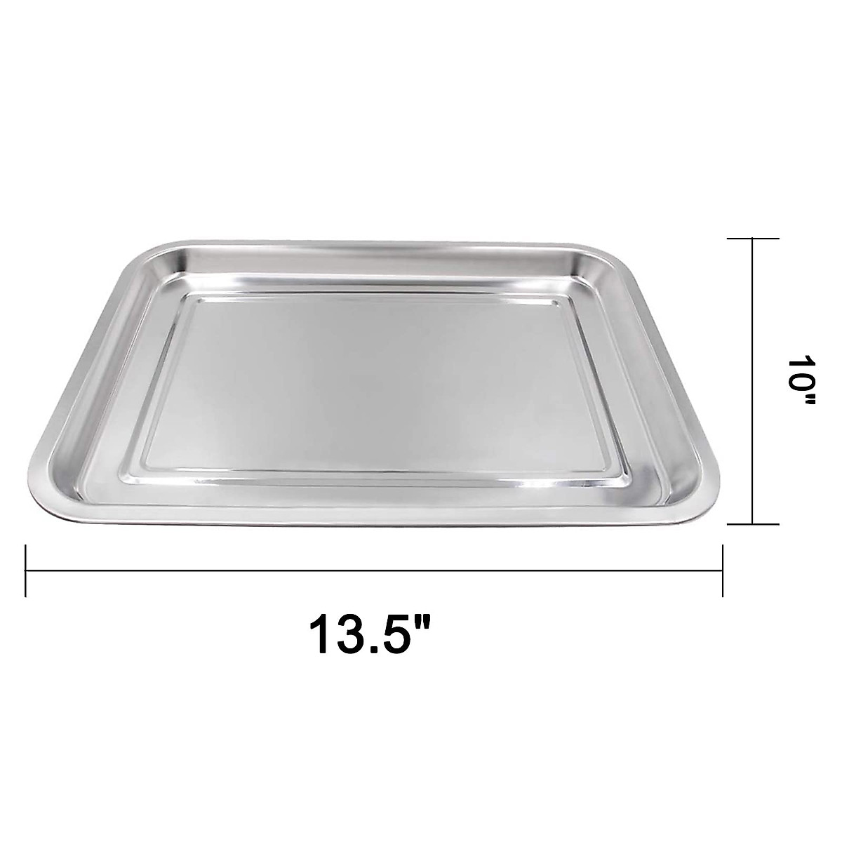 Stainless Steel Tray - Yangna 3 Pack Dental Tray 13.5'' X 10'' Stainless Steel Trays Piercing Instrument Tray Flat Tool