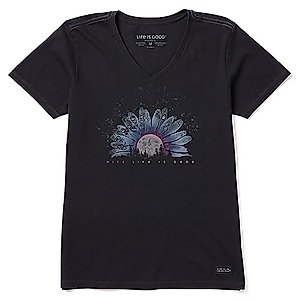 Life is good Womens Crusher, Jet Black, Small