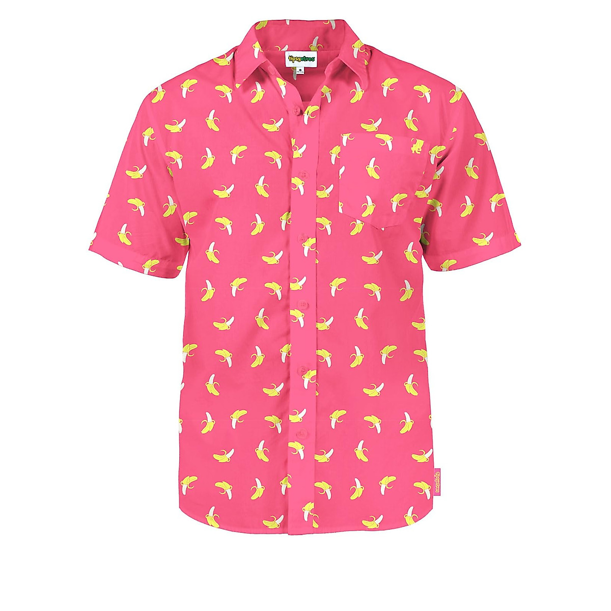 Tipsy Elves Men's Vacation Pink Banana Hawaiian Shirt Size XX-Large