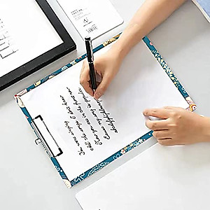 Cute Clipboard, Letter Size Wooden Clipboards for Students, Nurses, Kids, Office Lady and Man, A4 Size(12.5″ X 9.0″) with Retractable Metal Clip Christmas Gift, Blue Deer