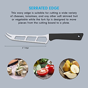 Messermeister 6-Inch Cheese and Tomato Knife, Black