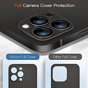 Purluct for iPhone 15 Pro Max Slim Case,Paper-Thin Transparent Finish Skin Back Case [Non Yellowing] Ultra Protective Cover with Camera Protection 6.7 Inch (Translucen Black)