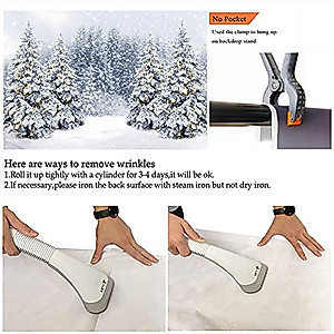 Avezano Winter Scene Backdrop Wonderland Snowflake Photography Background Bokeh Glitter White Snow Forest Christmas Party Holiday Photo Backdrop Photoshoot Studio Props (7x5ft)