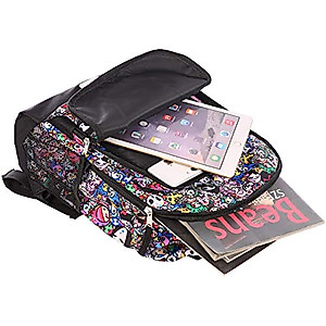 Tokidoki All- Stars Basic Sports Backpack Dual-Zippered Multi-Purpose Bag, [2] Padded Shoulder Straps and [2] Mesh Water Bottle Pockets