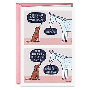 Hallmark Shoebox Funny Birthday Card (Delicious Unicorn)