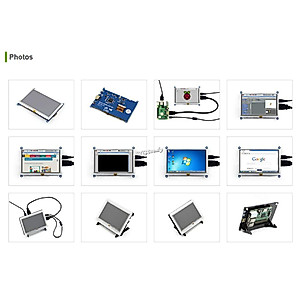 5 inch HDMI Touch LCD Display (B) with Bicolor Case Supports mini PC including Raspberry Pi 4 3 2 Model B B+ Banana Pi Pro BeagleBone Black @XYGStudy