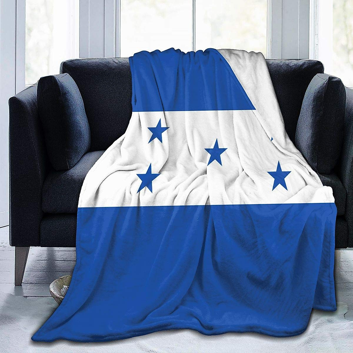 Carwayii Flannel Throw Blanket,Honduras Flag Soft Lap Blanket for Family Birthday Gift,No Shedding Blanket for Kids,Durable Sofa Blanket Cozy Noon Break Blanket for Office Home Car