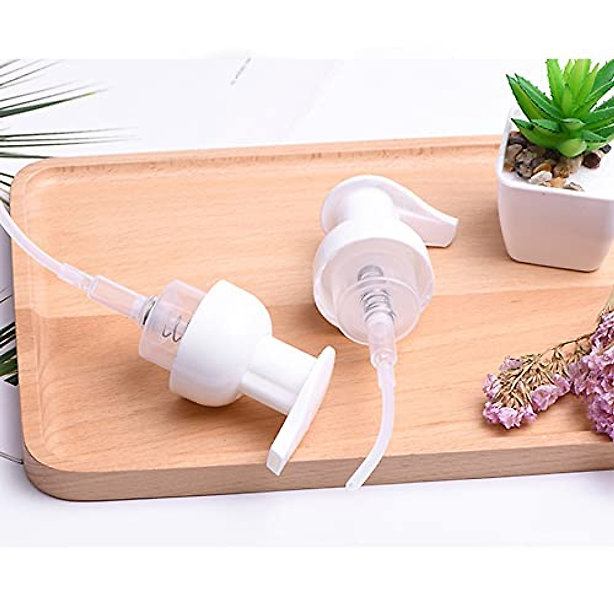 Soap Dispenser 250ml Clear Foaming Liquid Soap Dispenser Shampoo Lotion Shower Gel Hand Sanitizer Whipped Mousse Points Pump Bottle Lotion Dispenser (Color : Transparent) (White b)