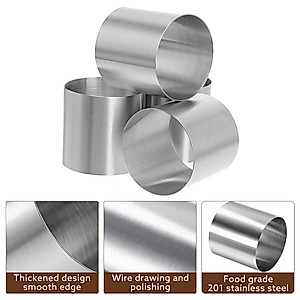 Hemoton Cutter Cake Rings 12 Pcs Round Cake Stainless Steel Cake Ring Mousse Mini Fondant Cheese Baking Pastry Rings Salad Dessert Cake Decorating Tools 5cm Cake Mousse Rings