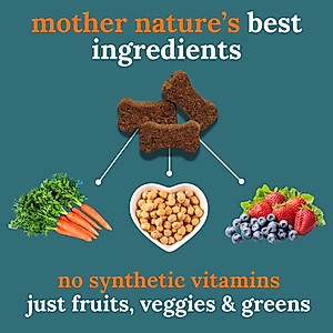 Pawful Pure Harvest - Healthy All Natural Dog Treats - Delicious Peanut Butter Flavor Chews - Made from 14+ Fruits & Veggies - Support Dog Health - No Synthetic Vitamins (90 Chews)