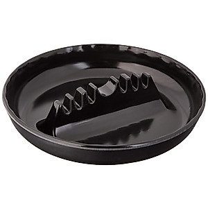 Fox Run 6121 Melamine Ash Tray, 6.75 x 6.75 x 1.25 inches, Black