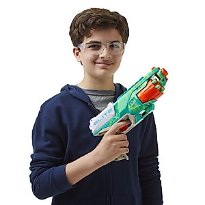 NERF Elite Disruptor Dynamic Green Dart Blaster, Rotating Drum, Slam Fire, Outdoor Toys, Easter Gifts for Kids, Ages 8+ (Amazon Exclusive)