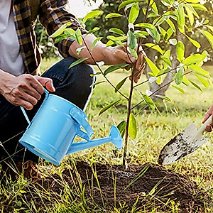 Asodomo 1.5L Multi-Color Metal Watering Can, Garden Watering Bucket with 2 Handles, Children Sprinkled Kettle for Garden Home Plants Flower