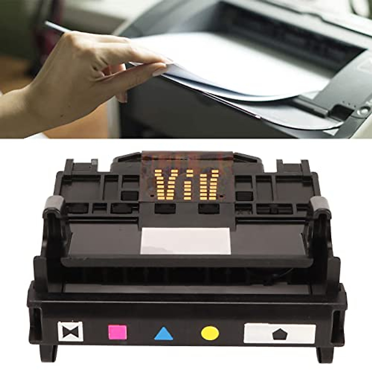 ciciglow Replacement Printhead for HP Photosmart 7520 7510 7525 7515 C6340 D7560 C6350 Printer, ABS Durable Printer Head, Easy to Install