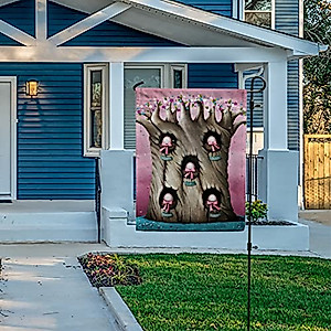 My Little Nest Seasonal Garden Flag Easter Tree And Bird Eggs Vertical Garden Flags Double Sided for Home Farmhouse Yard Holiday Flag Outdoor Decoration Banner 28"x40"