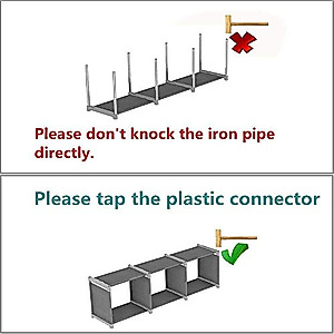 HOSTARME Bookshelf Kids 9 Cube Book Shelf Organizer Bookcase DIY for Bedroom Classroom Office (Greyness)