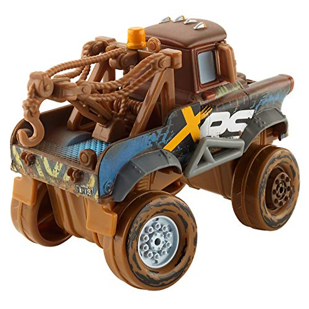 Disney Pixar Cars XRS Mud Racing Mater Oversized 1:55 scale Die-cast, Real Suspension, Off-Road, Dirt-splashed, All-terrain Wheels, 1:55 scale, Ages 3 and up