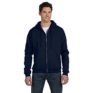 Champion Adult 50/50 Full-Zip Hooded Sweatshirt, Navy, Large
