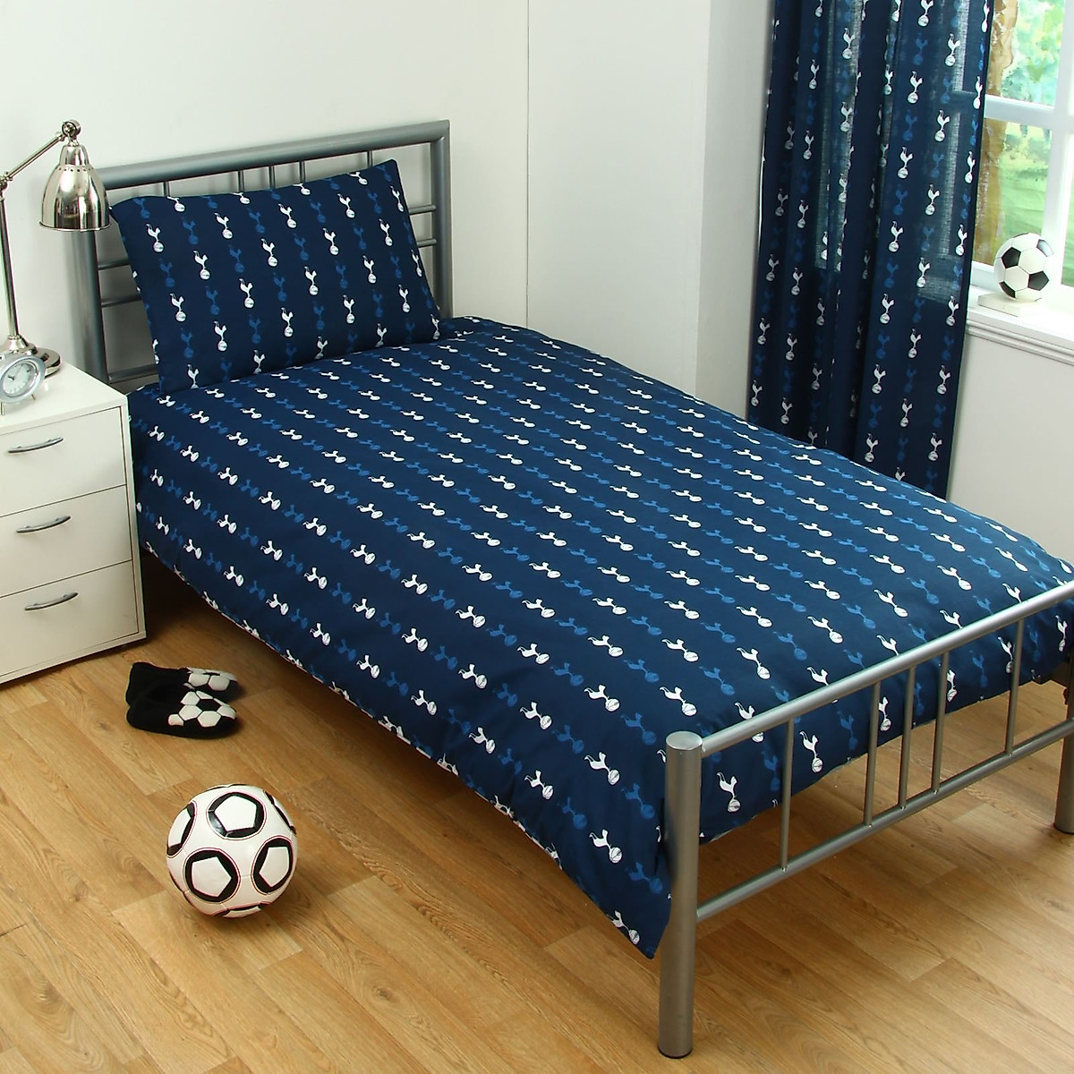 Tottenham Hotspur FC Pulse Wende Bettdeckenbezug und Kissenbezug für Einzelbett Set