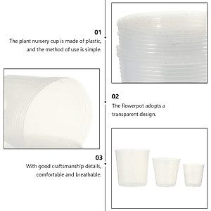 30pcs Planting pots Humidity Dome 2 Gallon Nursery Starter for containers Plant Domes Plants Indoor Small- Plant Nursery Pots Gardening Cups Planting- Containers (Transparent)