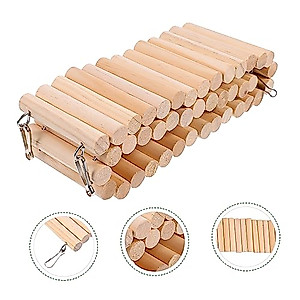 iplusmile Hamster Swing Dwarf Hamster Hideout Toys Bendable Bridge Hamster Rat Toys Hamster Wooden Bridge Climbing Toys Rocking Toy Bendable Toys Rat Ladder Wooden Arch Bridge Small Animals